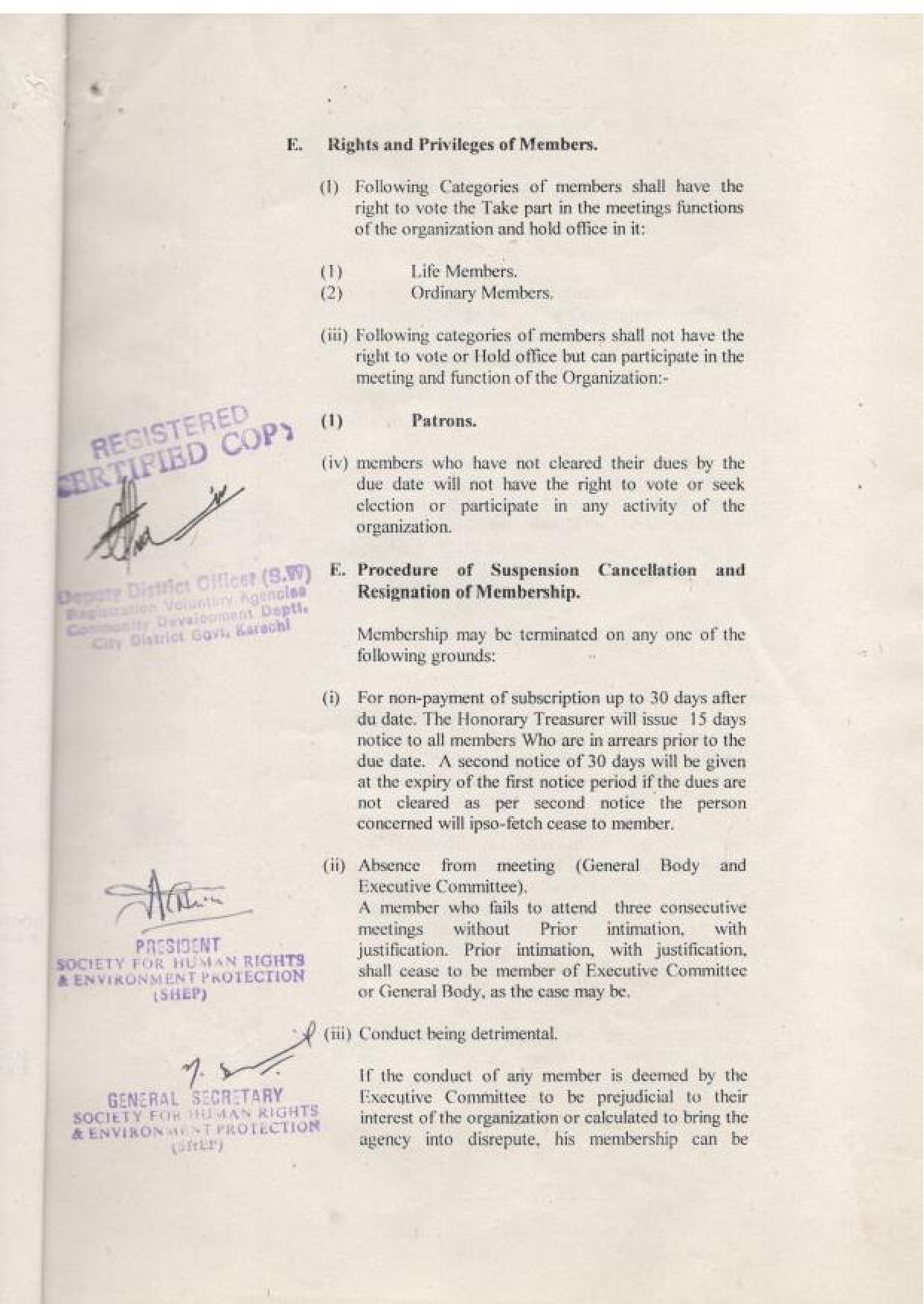 Constitution – SHEP NGO