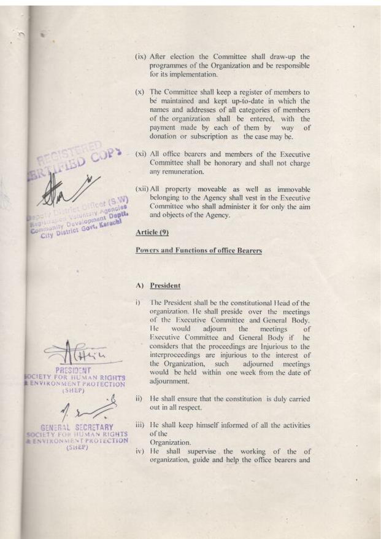 Constitution – SHEP NGO